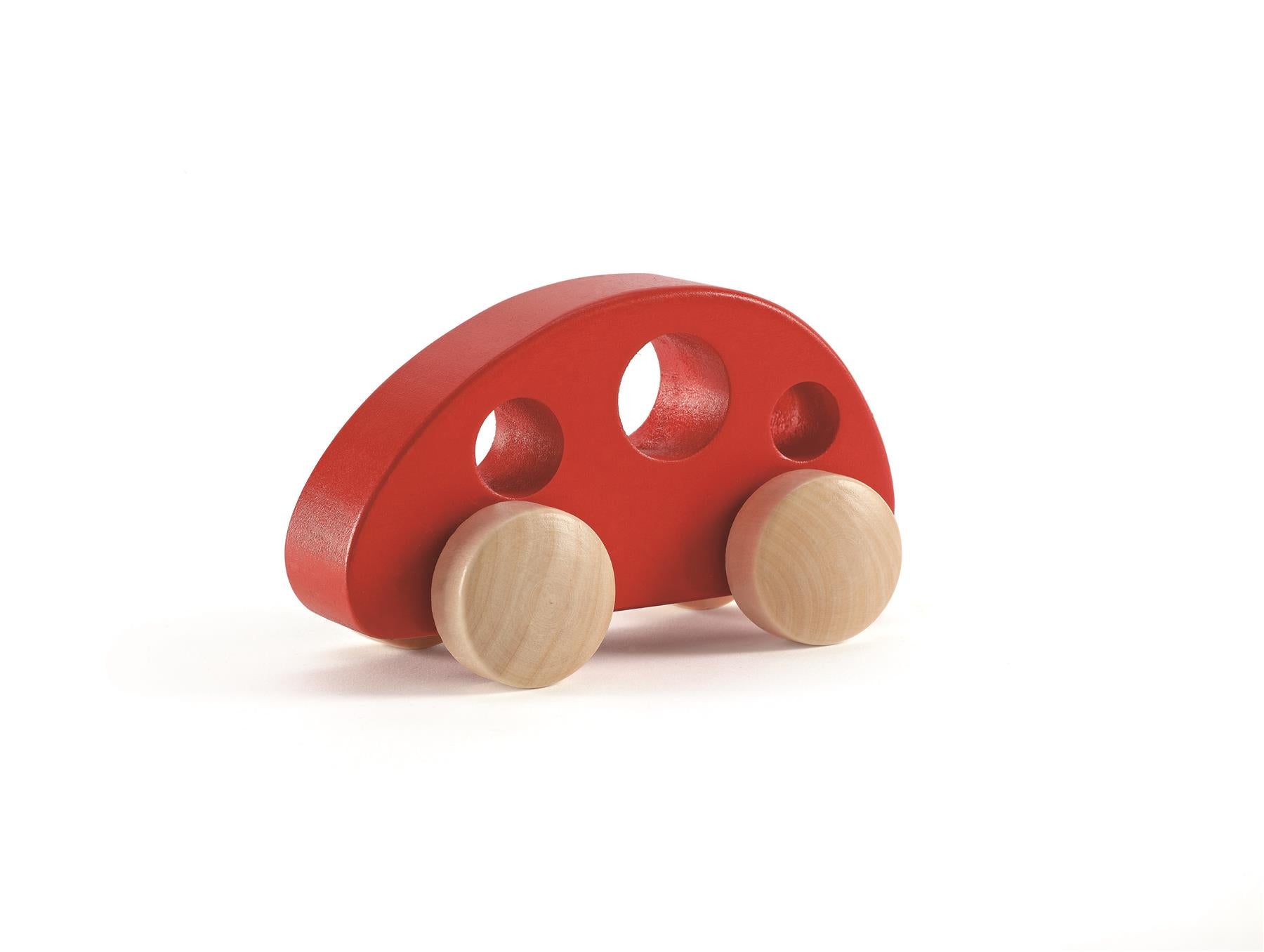 Hape - Little Red Mini Van/Car - Wooden Push & Pull Along Toy – MadMolly