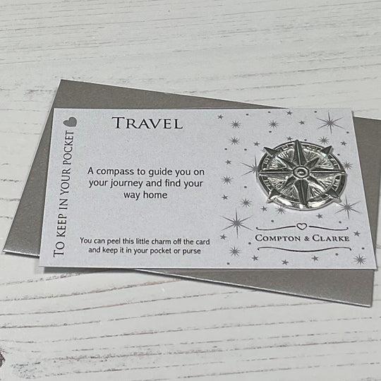 Travel - Pocket Charm - Pewter Compass Token - Compton & Clarke – MadMolly