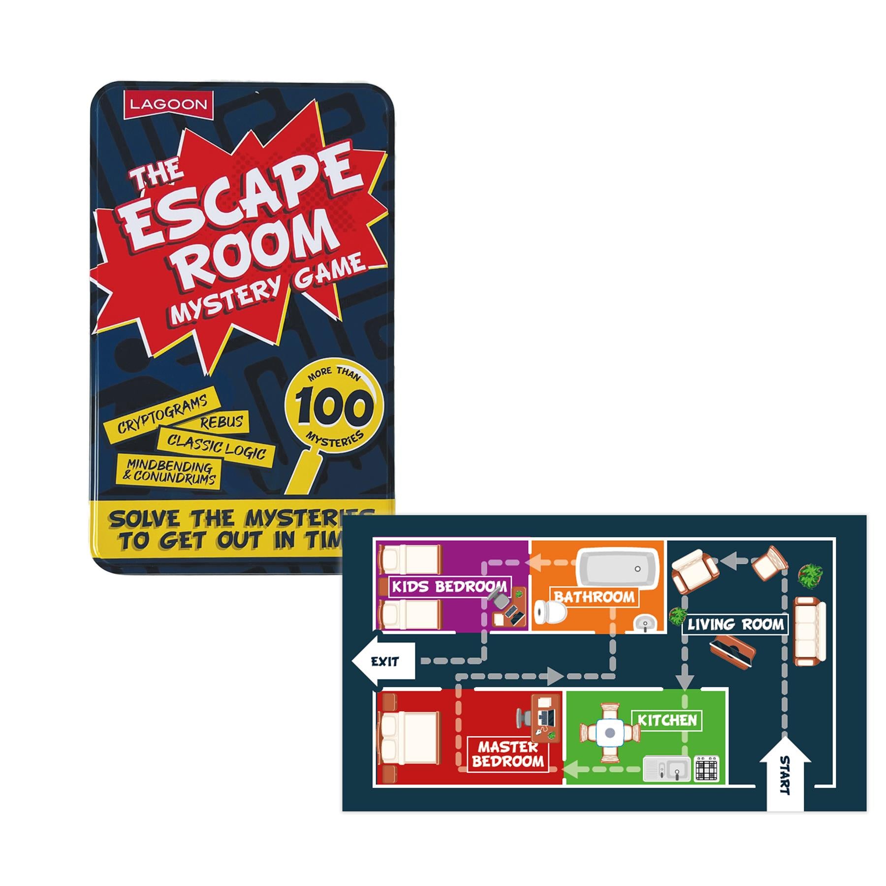 The Escape Room - Mystery Game In A Tin - 100 Plus Mysteries To Solve ...