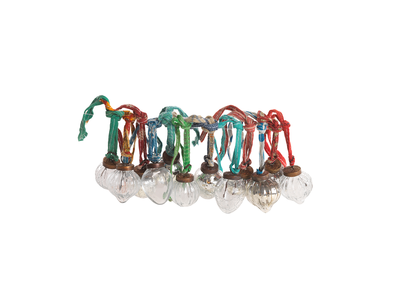 Dew Drop Baubles - Silver & Clear - Set of 12 - DD2700GB - Nkuku – MadMolly